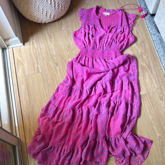 Allison | Dresses | Allison Pink And Blue Floral Dress | Poshmark
